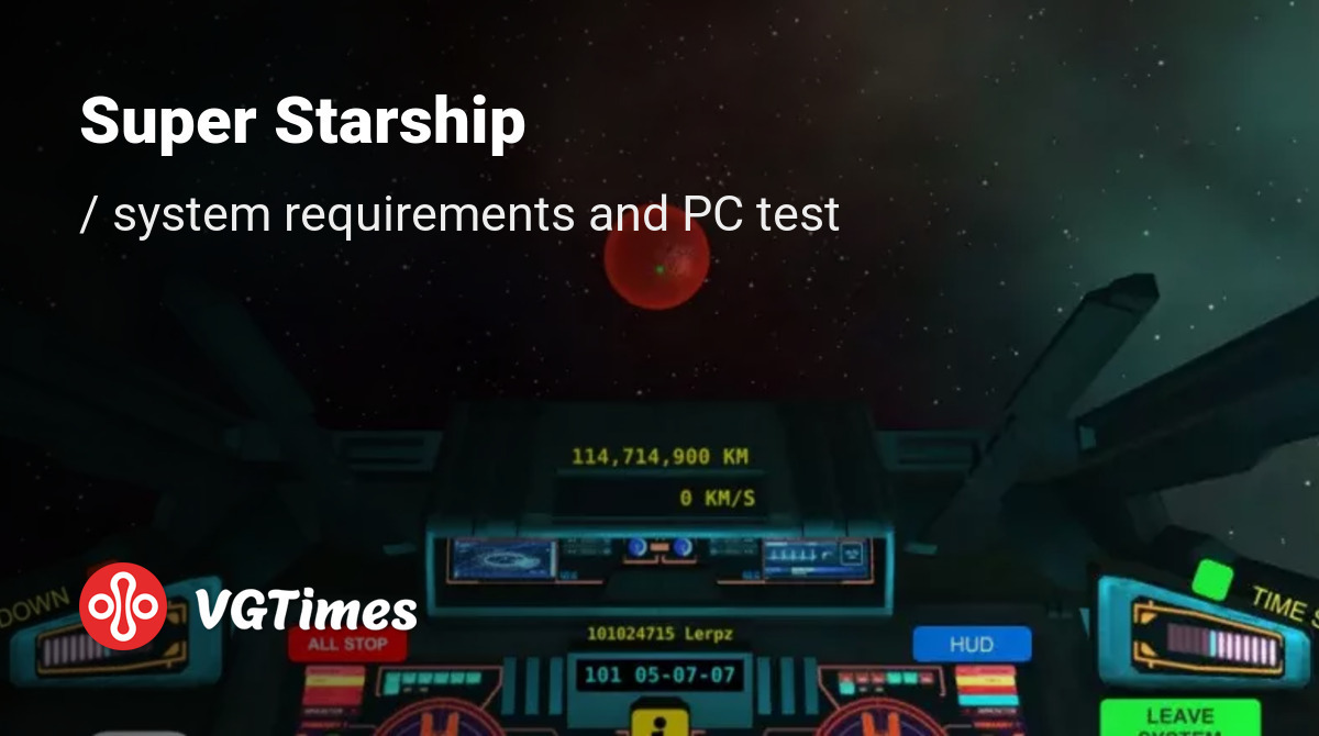 System requirements for Super Starship, PC check, minimum and recommended game requirements